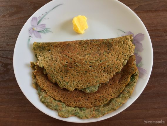 Spinach Dosa Recipe | Palak Dosa - Food and Remedy